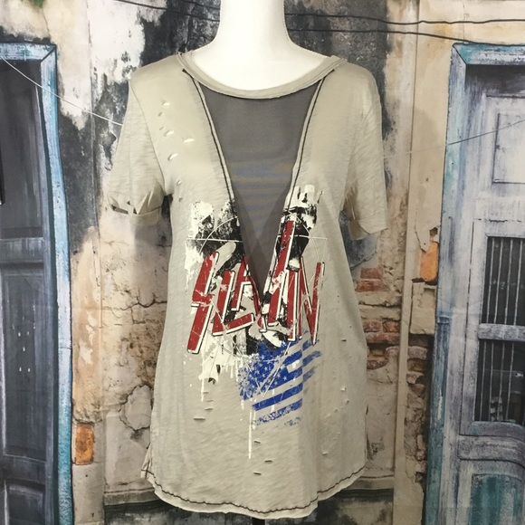 emory park | Tops | Emory Park Distressed Mesh Cut Out Tunic | Poshmark